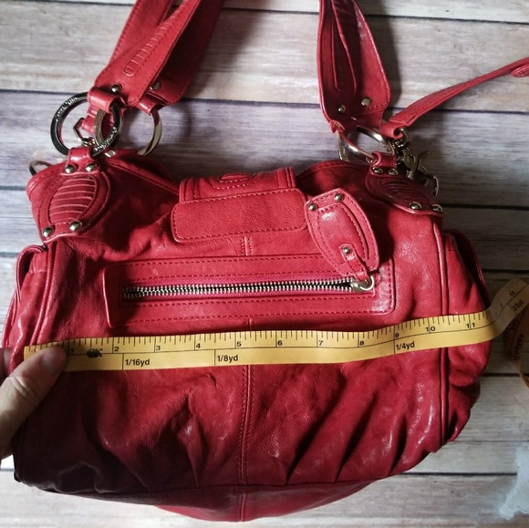Junior Drake | Bags | Junior Drake Red Leather Satchel | Poshmark